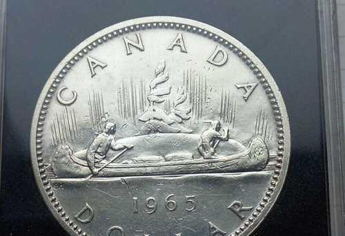 1 доллар Канада 1965 Серебро