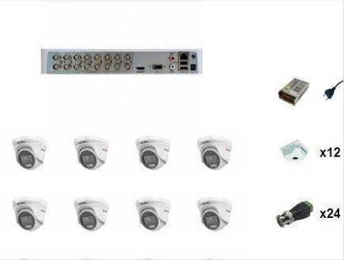 Комплект видеонаблюдения HiWatch 12 камер с технол