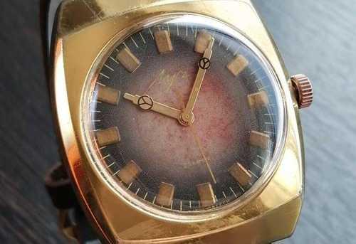 Винтажные мужские часы СССР Луч позолоченные 70х