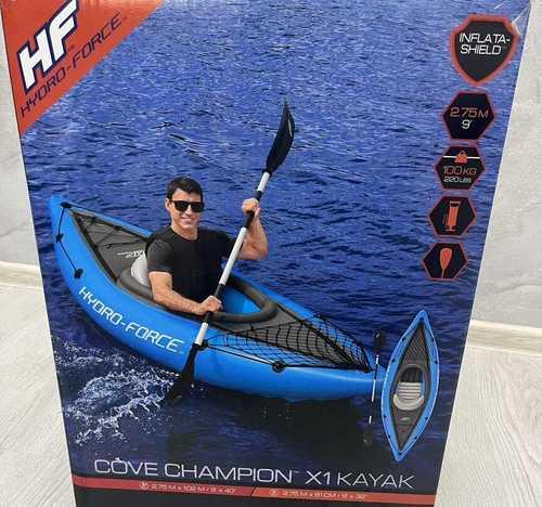 Каяк надувной bestway cove chamoion x1