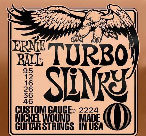 Ernie ball 2224 Nickel Wound Slinky Turbo 9.5-46 - Струны для электрогитары