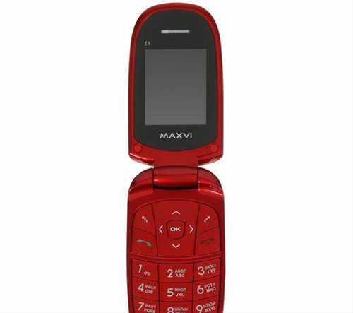 Сотовый телефон Maxvi E1 1.77" Red GSM