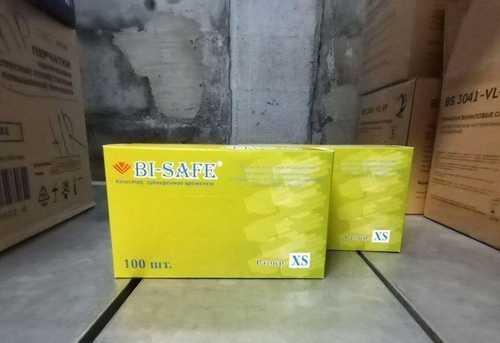 Перчатки латексные Bi-Safe XS, неопудренные