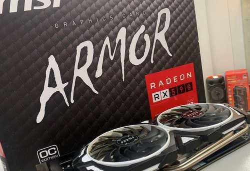 Д9) Игровая видеокарта MSI radeon rx590