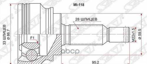 Шрус наружный mitsubishi lancer X 4B10 07