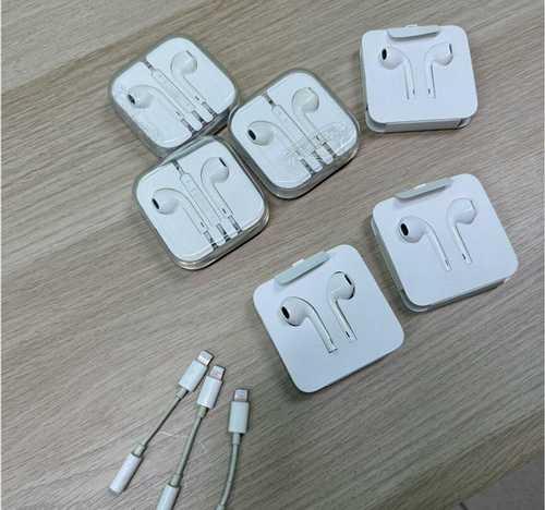 Наушники EarPods Jack 3.5 Lightning Оригинал Перех