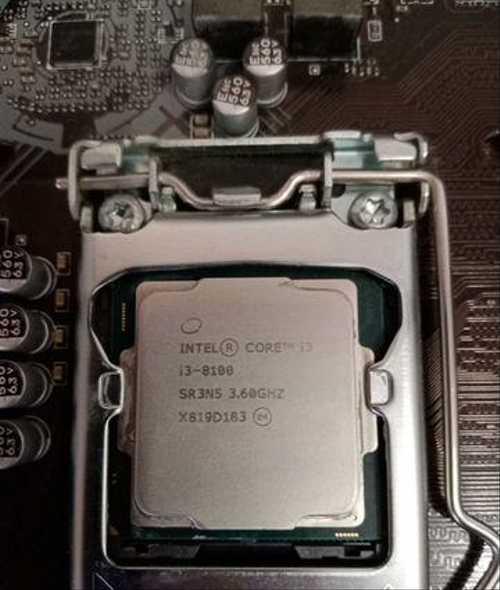 Процессор intel core i3 8100 3.6GHZ+материнка