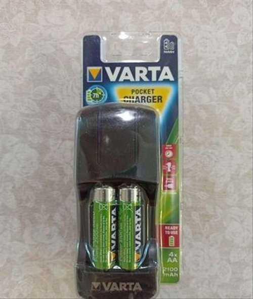 Зарядное устройство Varta с 4 аккумуляторами Новое
