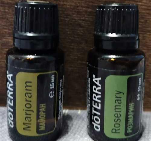 Набор два новых масла Doterra майоран и розмарин