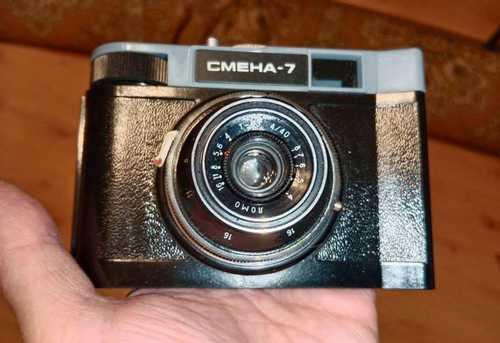 Плёночный фотоаппарат Смена-7 с чехлом