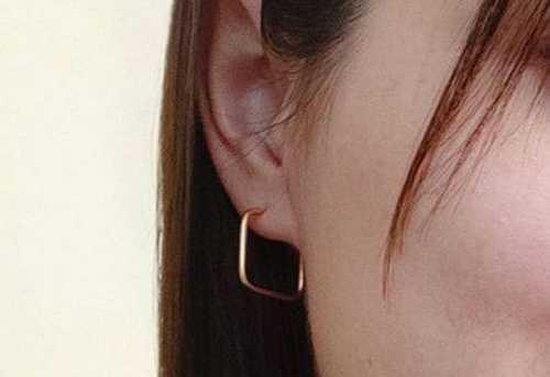 Серьги позолоченные, новые