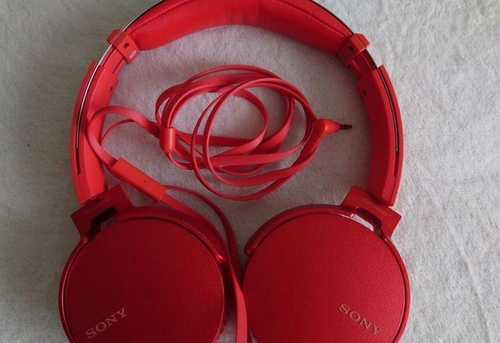 Наушники Sony xb550 extra bass red