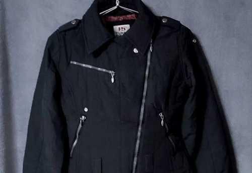 Куртка -косуха демисезонная женская XS 42 чёрная