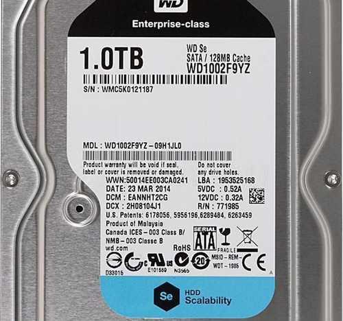 Жесткий диск Western Digital WD1002F9YZ 1Tb SATA