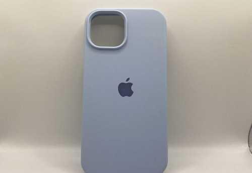 Чехол на iPhone 15 Silicon Case Mist blue