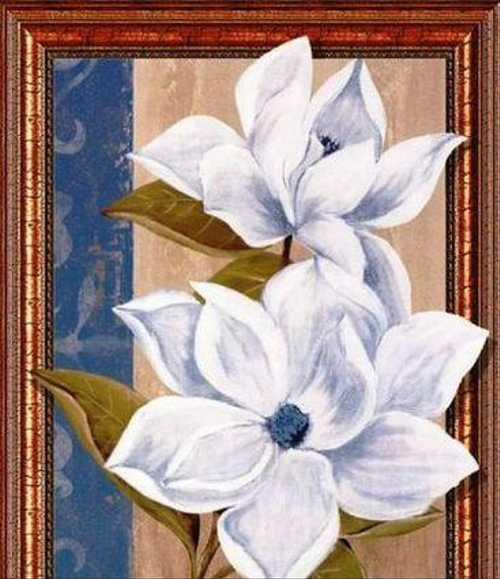 Алмазная мозаика 3D 40х50 "Белые лилии"