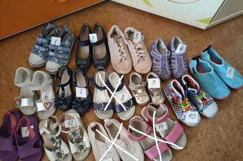 Обувь для девочки летняя размеры от 19 до 31