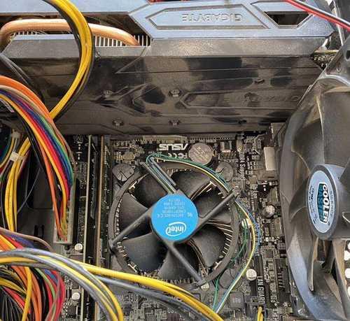 Asus h110m k + i5-7400 + 16gb ddr4 + кулер