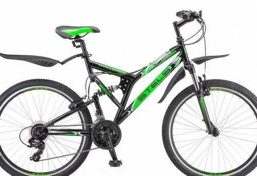 Велосипед 26" stels Challenger V (Чёрный/зелёный)
