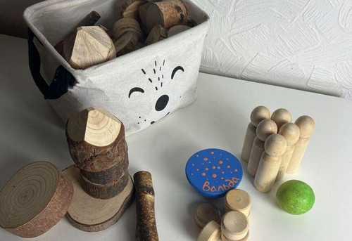 Игрушки деревянные пакетом
