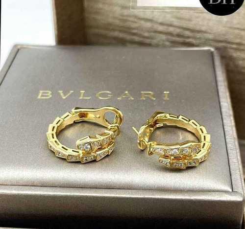 Серьги Bvlgari Serpenti Viper, желтое золото