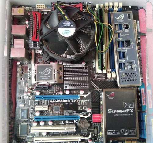Asus Rampage II Extreme LGA1366, i7 930, 10GB DDR3