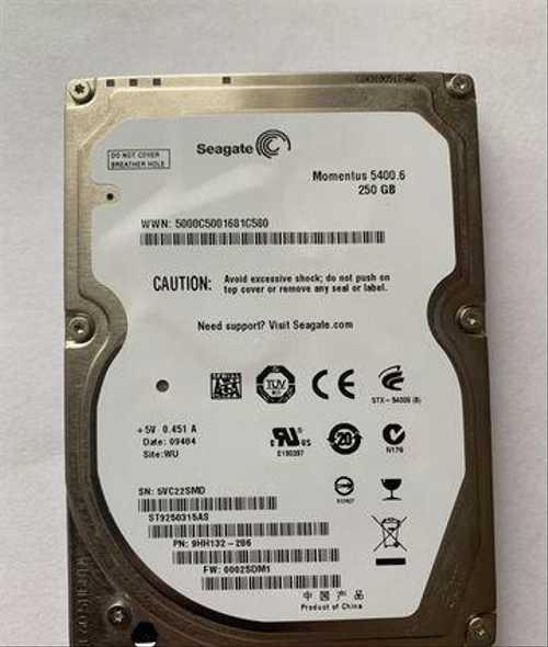 Жесткий диск Seagate Momentus ST9250315AS 250 Gb