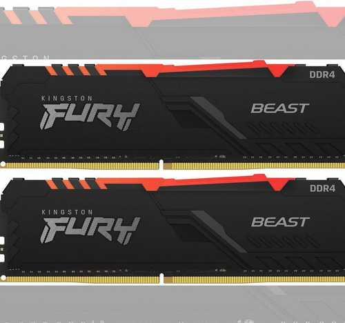 Оперативная память Kingston Fury Beast KF426C16BB2AK2/32 DDR4 - 2x 16гб 2666мгц, dimm, Ret KF426C16B