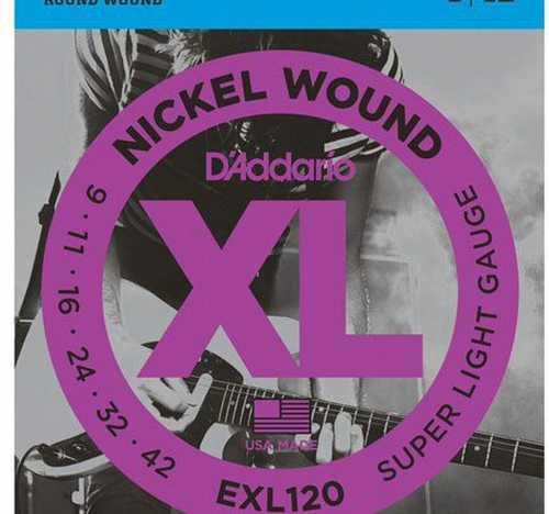 Daddario EXL120 XL nickel wound Струны для электро