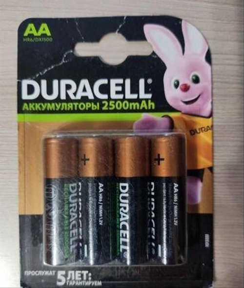 Аккумуляторы Duracell 2500mAh 4 шт/уп
