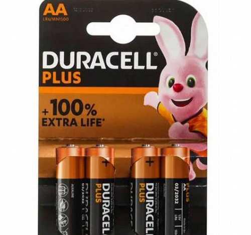 Батарейка Duracell Plus LR6 аа упаковка 4 шт