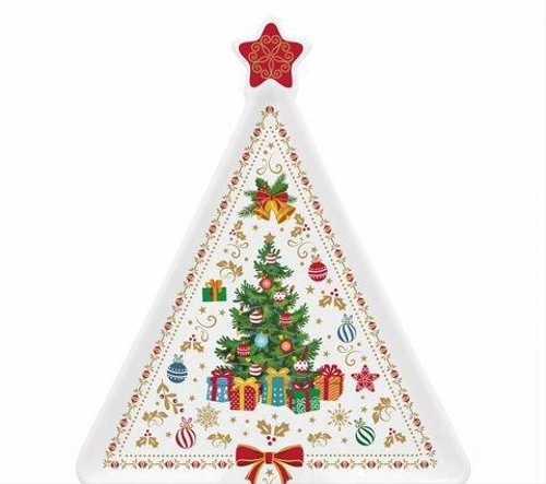 Тарелка сервировочная "Christmas ornaments" в виде