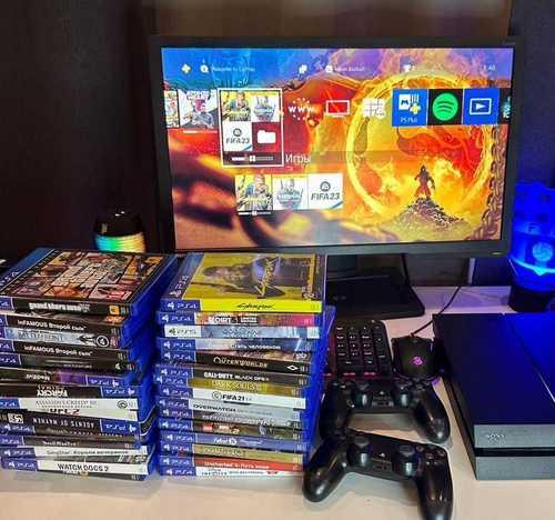 Sony ps4 + 168 игр