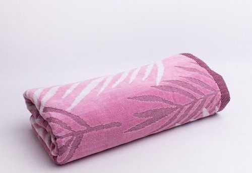 Полотенце банное 70/140 см махра розовый по це