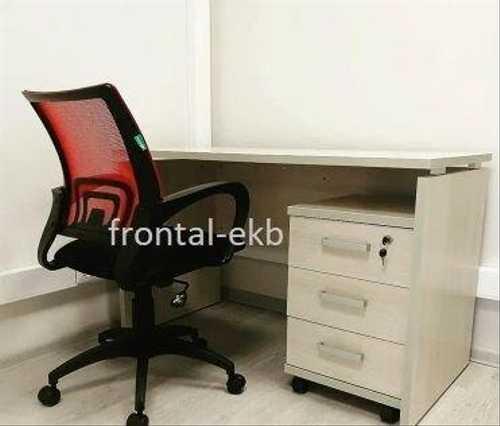 Стол офисный прямой + тумба xten бук тиара (опт)