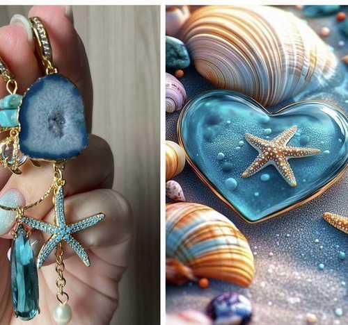 Сережки в морском стиле