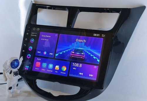 Магнитола андроид Hyundai solaris, черная