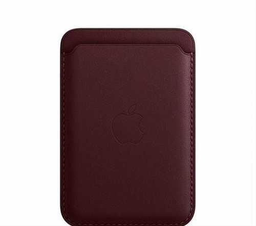 Чехол-бумажник iPhone Leather Wallet, бордовый