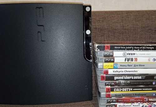 Sony Playstation 3Slim 250гб (cech-2103B) + 12 игр
