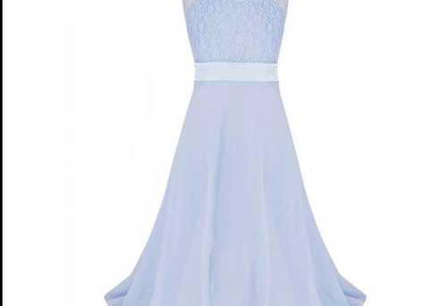 Платье кружевное бальное цвет sky blue размер 9