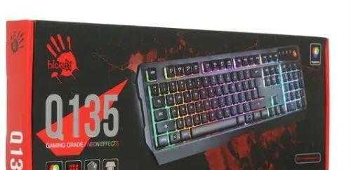 Клавиатура A4 Bloody Q135 Neon черный USB