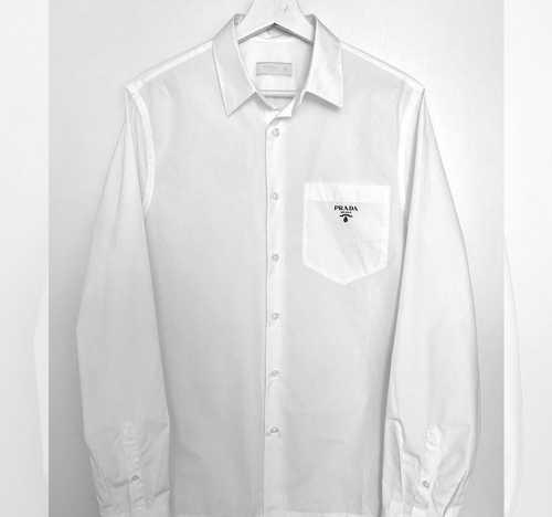 Белоснежная рубашка Prada Milano Boxy Fit Размер М