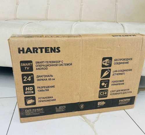 Новый смарт Телевизор Hartens HTY-24HDR06B-S2 24"