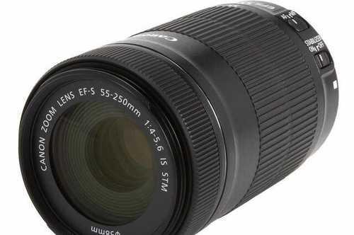Canon EF-S 55-250mm F4-5.6 IS STM+Фильтр+Коробка+