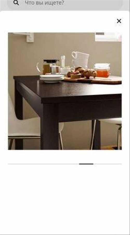 Икея IKEA Laneberg раздвижной стол, коричневый
