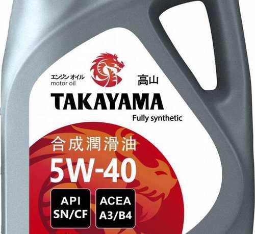 Масло моторное синт. takayama SAE 5W-40 API SN