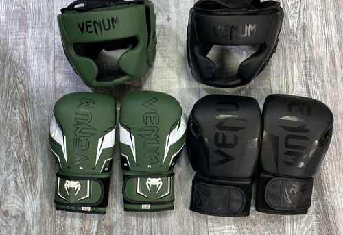 Комплект перчатки шлем Venum lux качества