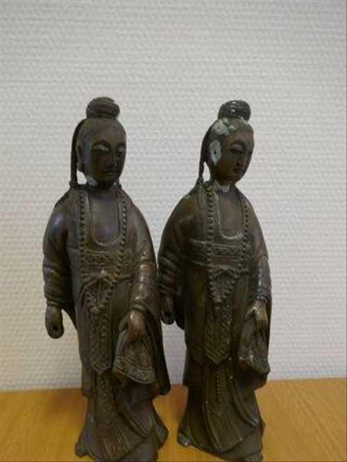 Бронзовые статуэтки. Старая Азия. 27 см