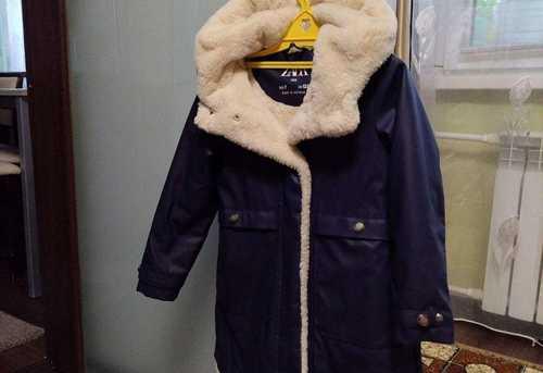 Пальто для девочки zara 122
