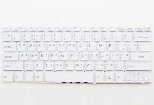 Клавиатура для ноутбука Sony SVF14 белая без подсв